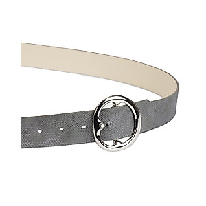 Jessica Simpson Women's Fashion Casual Belt, Grey Textured, Medium