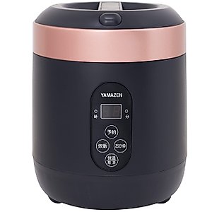 [Yamazen] Rice cooker 0.5-1.5 go Microcomputer-type small mini rice cooker with rice cracker mode for warm living Reservation function Black YJG-M150 (B) Japan Import