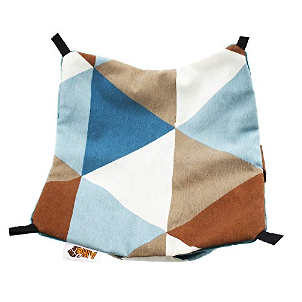 Alfie Pet - Kasey Hanging Hammock Bed for Mouse, Chinchilla, Rat, Gerbil and Dwarf Hamster - Color: Brown Teal, Size: Medium