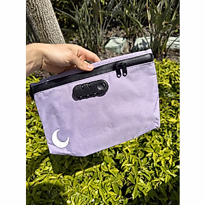 Brando Moon Purple Lock Bag with Combination - Smell Proof Lock Bag - Air Tight Sealed Zippers Pencil Bag