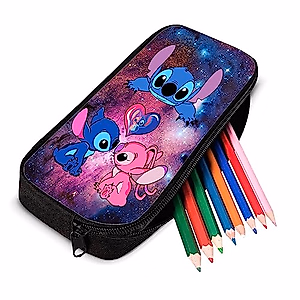 CATTARO 3PCS Cartoon Backpack Set Lightweight Anime Multipurpose Backpack with Lunch Bag Pencil Case Color1