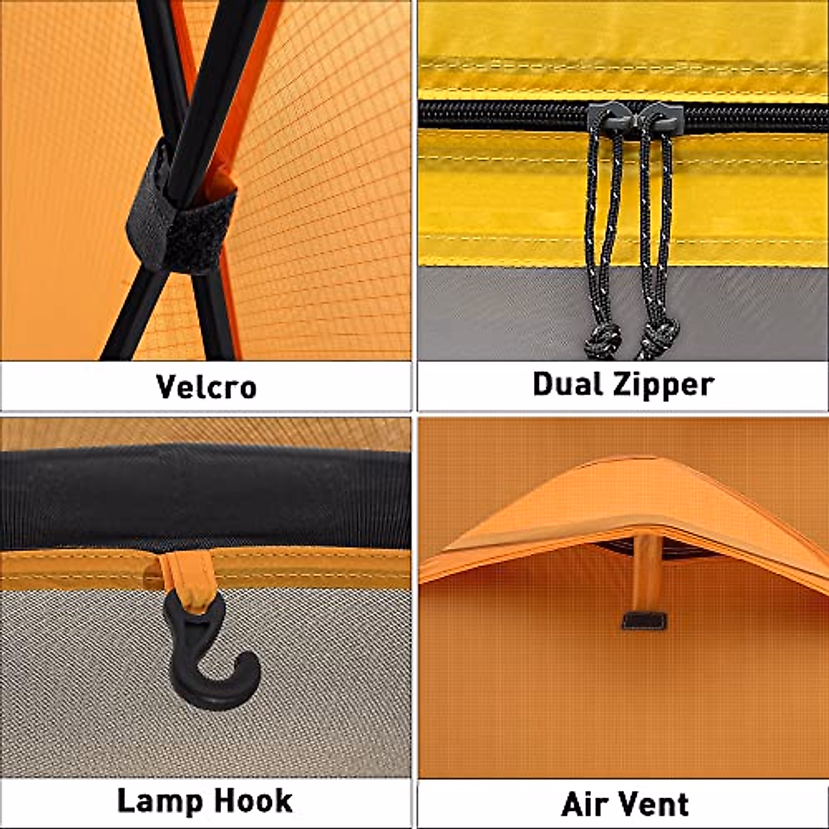 2 Person Camping Tent with 3 Aluminum Alloy Poles, 4 or 3 Season Waterproof Tent, Double Layer,Easy Setup, 2 Doors for Outdoor Hiking,Mountaineering,Survival,Travel