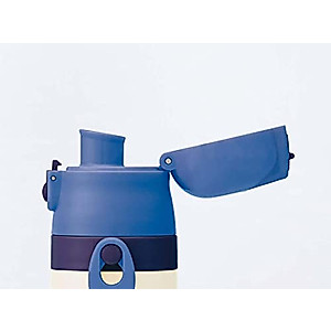 Skater SKDC4-A Children's 2-Way Stainless Steel Kids Water Bottle with Cup, Dinosaur, 15.2 fl oz (430 ml), Boys