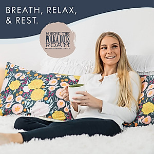 WTPDR Dark Floral Bedsheets Queen Size, Super Soft Wrinkle Resistant Bedding Set for Boho Room Décor, Premium Floral White Queen Bed Sheets for Girls, Teens and Master Bedrooms