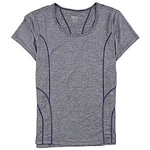 Reebok Womens Two Tone Basic T-Shirt, Blue, X-Large