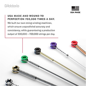 D'Addario XL ProSteels Bass Guitar Strings - EPS165 - Long Scale - Regular Light Top/Medium Bottom, 45-105