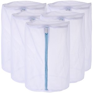 Mobestech Washing Machine Laundry Bag 5pcs Polyester Garment Bag Metal Mesh Machine Laundry Bags