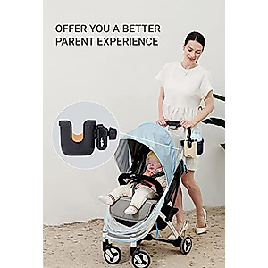 Universal Cup Holder, Stroller Cup Holder with Phone Holder, Stroller Accessories, Bike Water Bottle Holder, Treadmill, Wheelchair(Crepe)