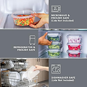 38pcs Containers for Food, 19 Snap Lids and 19 Nesting Containers Plastic Stackable Containers for Kitchen, Refrigerator Organization,Diswasher Safe Microwave Safe