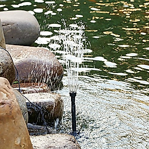 Fountain Pump with Lights Led, 10W 160GPH Submersible Water Pump Fountain for Aquarium Fish Tank Pond Garden Backyard, 600L/H AC 110V