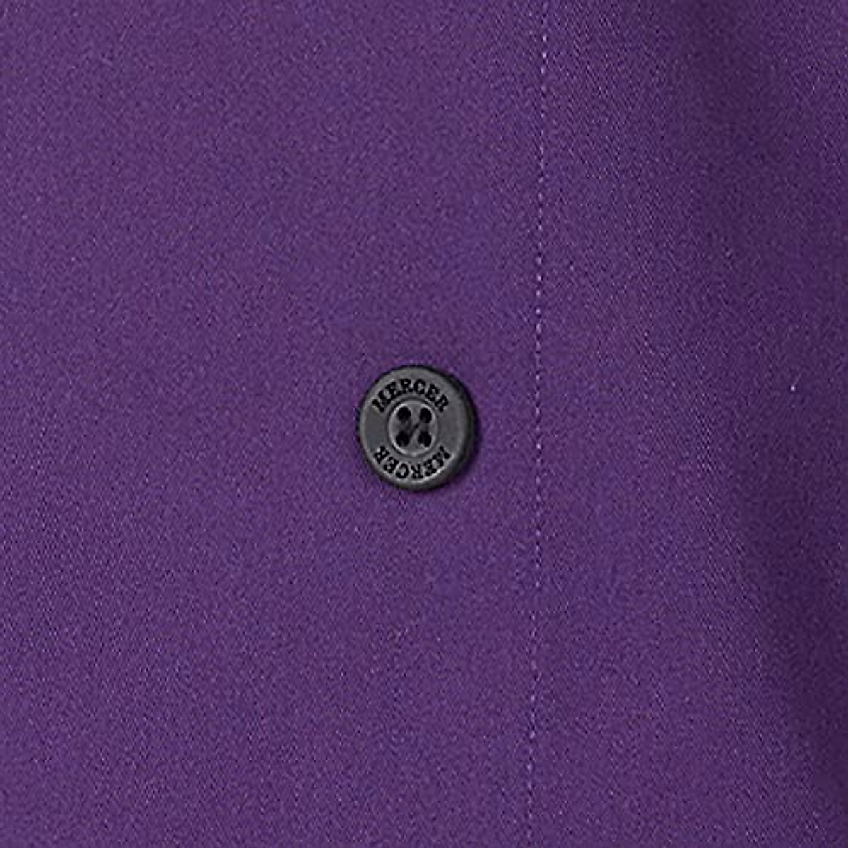 Mercer Culinary Millennia Men's 3/4 Sleeve Cook Jacket, Purple w/Black, 1X