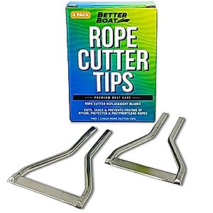 2 PK Hot Knife Rope Cutter Heads Soldering Iron Cutting Tip Replacement Blades Electric Cutting Tips for Line Cutting Marine Grade Rope Lines Nylon Straps or Fabric Ribbon Cutter and Sealer
