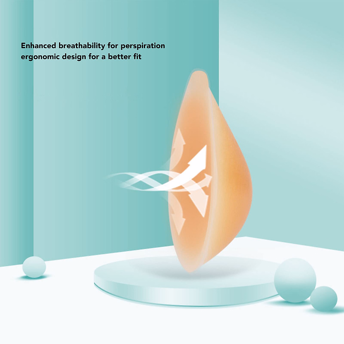 Dioche 120g Drop Shaped Silicone Fake Breast Form, Breast Insert, Mastectomy, for Mastectomy Crossdressers Prosthesis Bra Pads Inserts