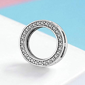 MEETCCY Fashion Jewelry 925 Sterling Silver Reflexions Bracelet for Women Mesh Bracelet Clip Beads & Safe Chain.Birthday for Friends Mothers Wife and Daughters