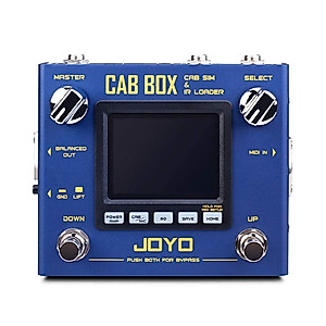 JOYO R-08 Cabinet Modeling Powe-amp Simulation Electric & Bass Guitar Pedal Bundle with DC 9V Power Supply (800mA -1A) AC Adapter
