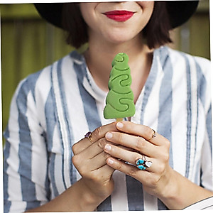 NOLITOY 2pcs Popsicle Mold Christmas Fondant Molds Diy Ice Cream Popsicle Ice Mold Ice Cream Mold Cakesicle Christmas Popsicle Maker Tray Ice Cube Tray White Soft Drink Simple