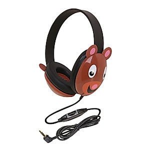 Califone 2810-BE Listening First TM Stereo Headphone for Kids, Bear Design, PC and Apple Compatible