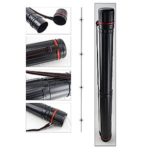 Poster Tube Expandable Blueprint Carrying Transport Tubes, Small 105cm/41",Large135cm/53"Documents Blueprints Artworks Scrolls Tube with Strap Poster Tube (Large77cm-135cm)