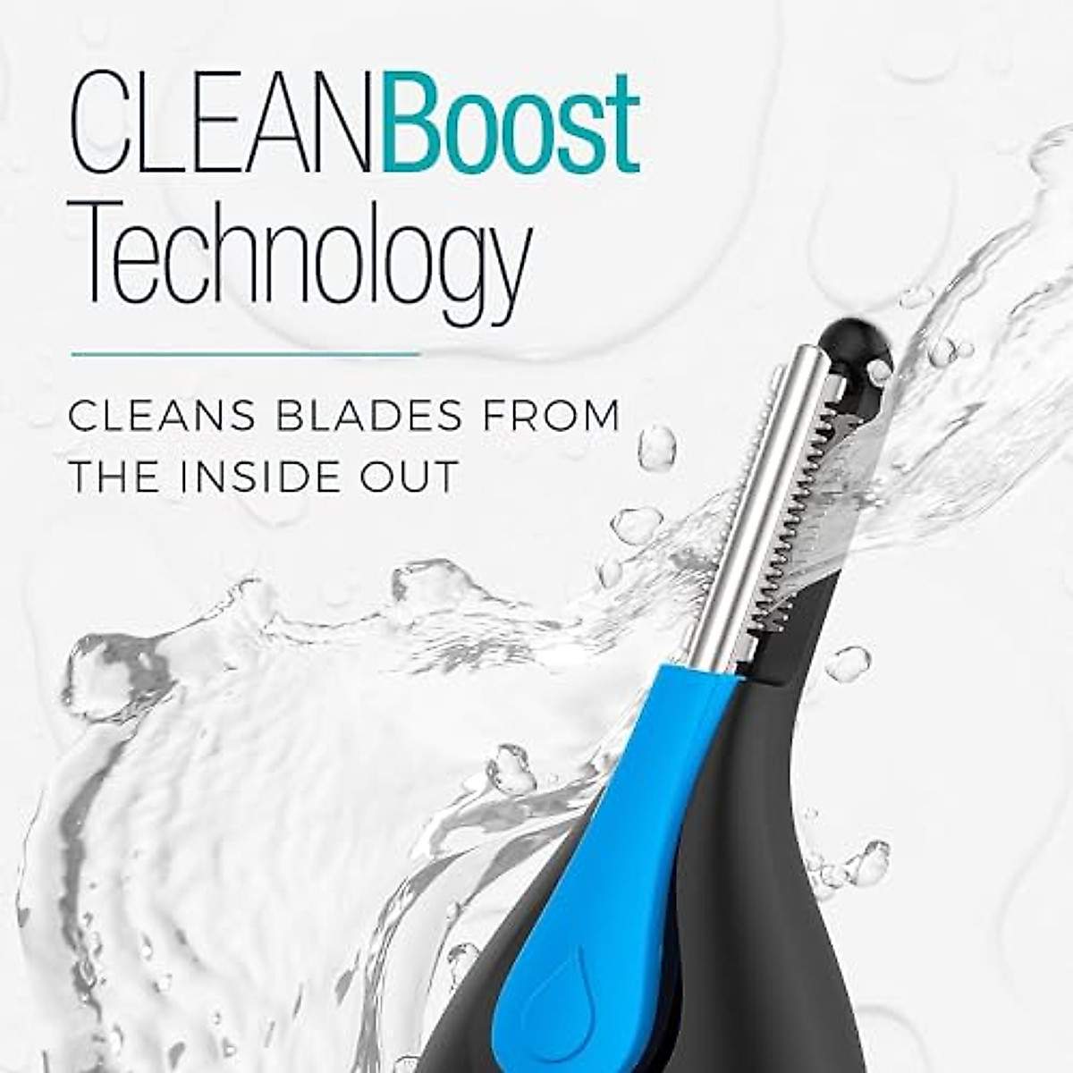 Remington Nose, Ear & Detail Trimmer with CLEANBoost Technology for Easy Washing, Eyebrow Trimming Comb Attachment, Black
