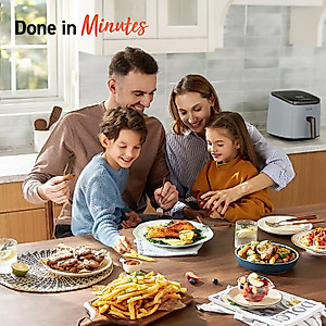 COSORI Air Fryer 9-in-1, Compact but Large 6 Qt, 5 Fast Fan Speeds with 450F for Ultra Crsipy, 95% Less Oil, 100+ In-App Recipes, Roast, Bake, Dehydrate, Reheat, Broil, Proof, Light Gray