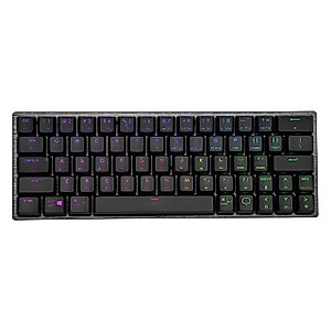 Cooler Master SK622 60% Wireless Bluetooth Space Gray Mechanical Low Profile Gaming Keyboard, Linear Red Switches, Customizable RGB, Ergonomic Design, Mac/Windows, QWERTY (SK-622-GKTR1-US)