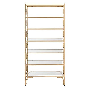 Safavieh Home Collection Brooklyn 7 Tier Etagere, Gold and Clear