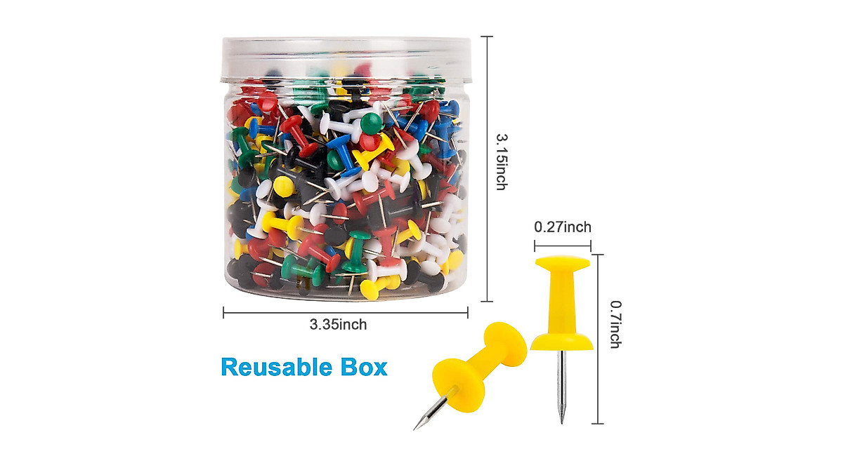 400 Pcs Push Pins for Office & Home Organization | BetyBedy