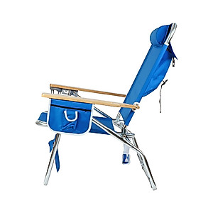 Big Jumbo 500 lbs XL Aluminum Heavy Duty Beach Chair for Big & Tall - 4 Reclining Positions