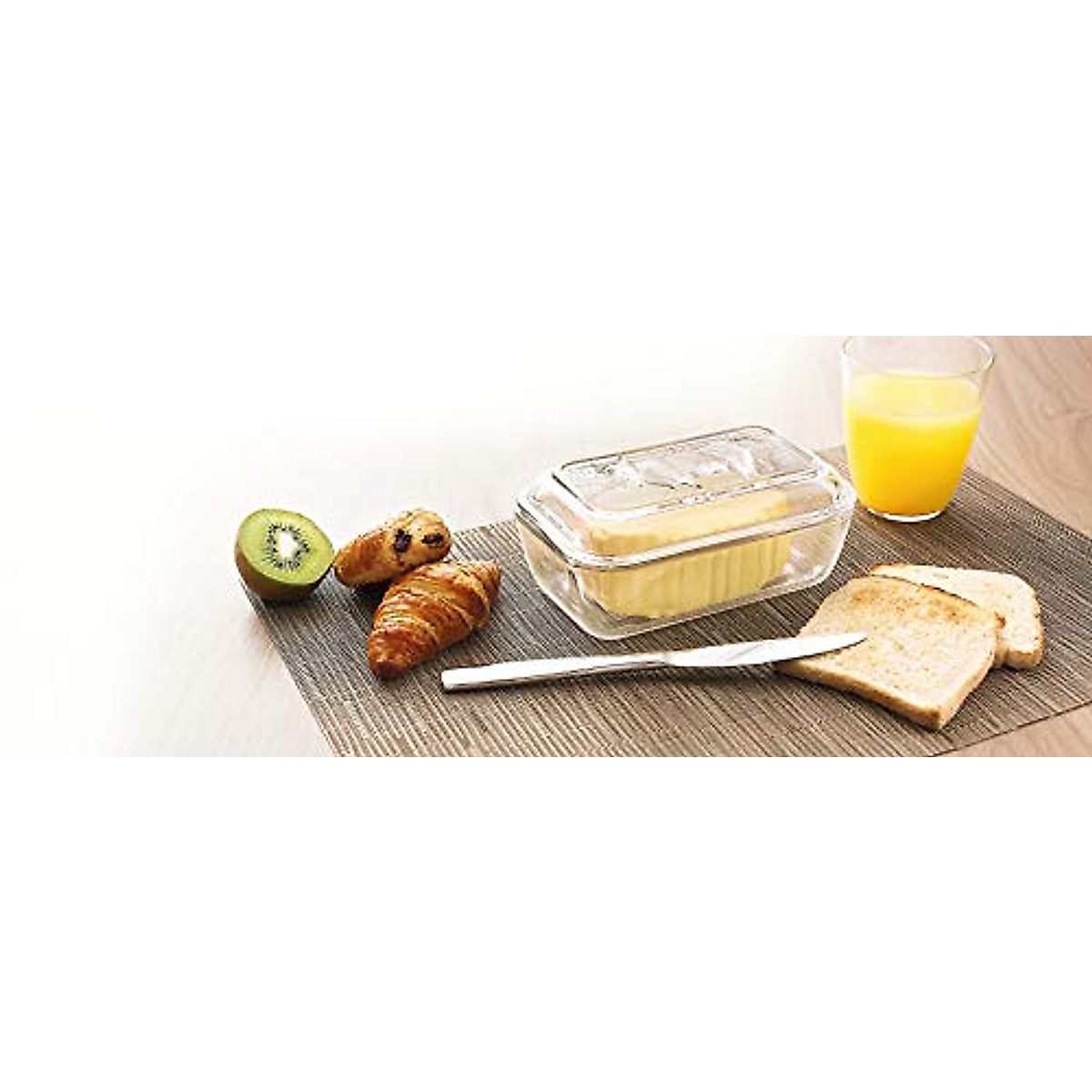 Luminarc Cow Butter Dish, Set of 1, Lid, 1, Clear