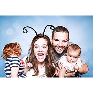 Nicky Bigs Novelties Black Velvet Bug Antenna Headband | Ladybug Bee Insect Hair Band Costume Accessory | Unisex Adult One Size Halloween Accessories