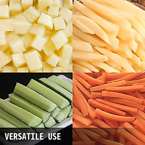 VEVOR Commercial Vegetable Fruit Chopper 1/2″ Blade Heavy Duty Professional Food Dicer Kattex French Fry Cutter Onion Slicer Stainless Steel for Tomato Peppers Potato Mushroom, Sliver