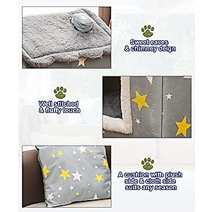 ANPPEX Indoor Dog House Warm Dog Bed, Plush Pet House Dog Cat Kennel with Removable Cushion Suitable for Small and Medium-Sized Dogs and Cats