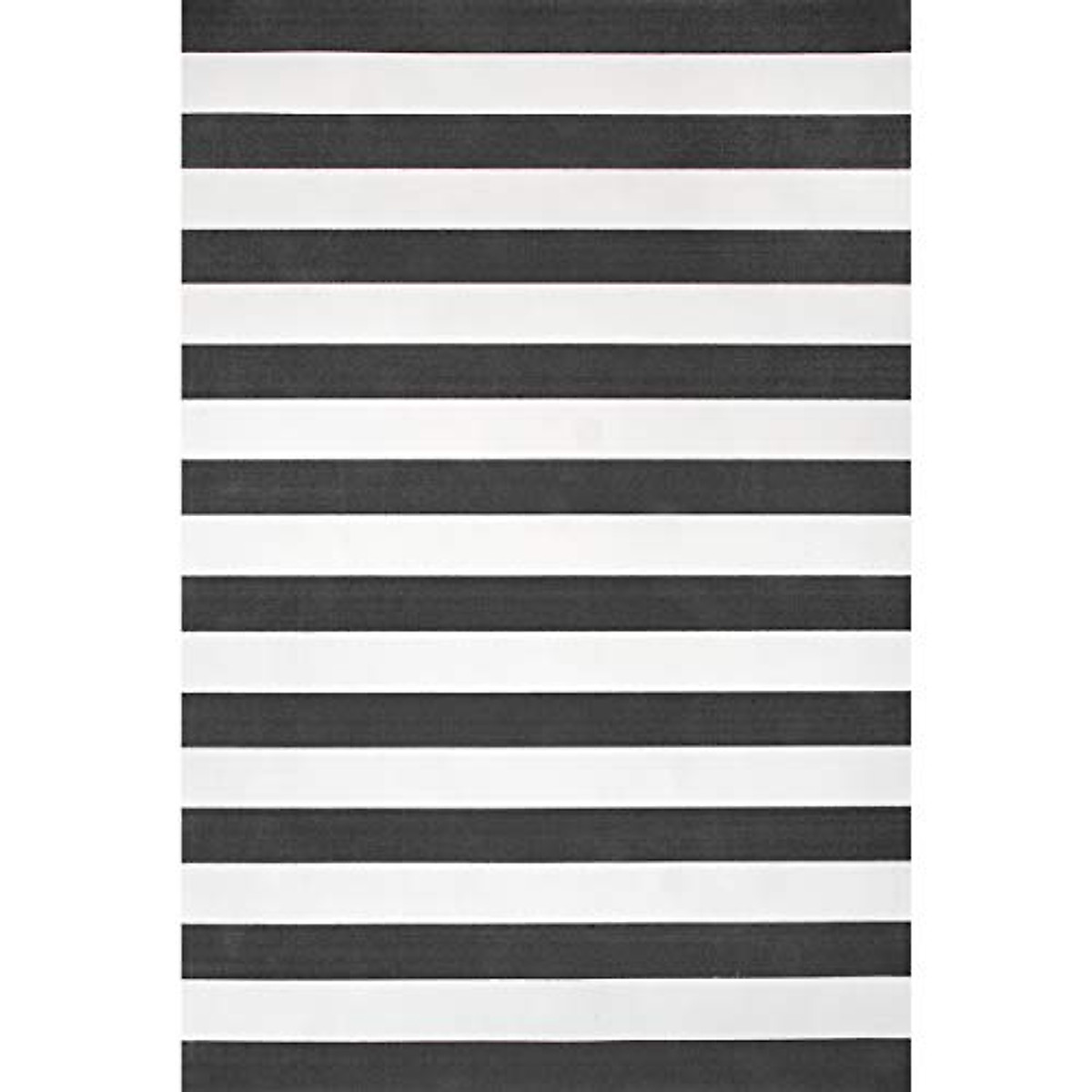 nuLOOM Christa Striped Indoor/Outdoor Area Rug, 5x8, Black