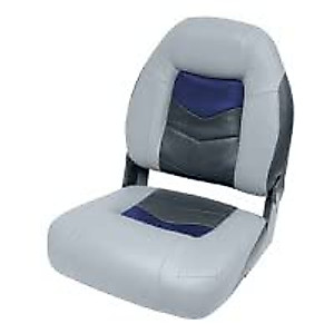 Pro Angler Tour High Back Bass Boat Seat- Marble/Blue/Charcoal