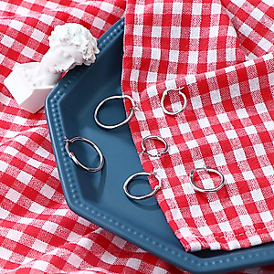 Sllaiss 3 Pairs Sterling Silver Round Hoop Earring for Women Lightweight Click-Top Hoop Earring Hypoallergenic 10-20MM