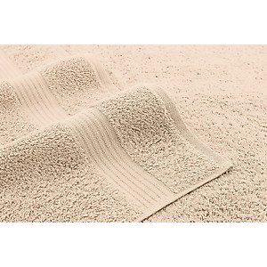 American Veteran Towel, Hand Towels for Bathroom Set of 4, 100% Cotton Turkish Hand Towel Sets Clearance Prime, Soft Drying Hand Face Towels, Beige Hand Towels