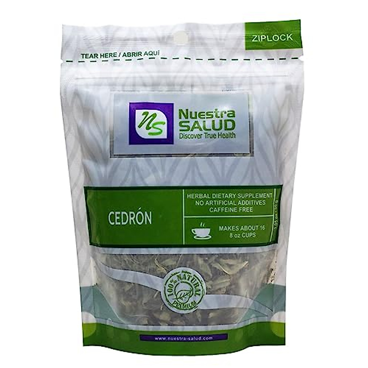 Nuestra Salud - Cedron Leaf Tea - Herbal Tea - Leaves - 30g / 1.052oz Zip-Lock Bag - 100% Natural Herb Leaves