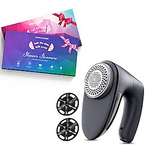 POPCHOSE Shower Steamers Aromatherapy - Fabric Shaver, Rechargeable Lint Remover with 6-Blades and Electrostatic Brush Stocking Stuffers Christmas Gifts for Women and Mom