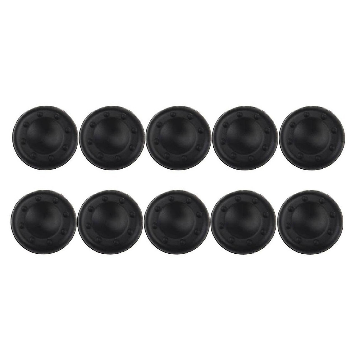 Qingsun 5 Pair/10 Pcs Replacement Silicone Analog Joystick Thumb Stick Grips Cap Cover for PS3 / PS4 / Xbox 360 / Xbox One/Wii Game Controllers (Black)