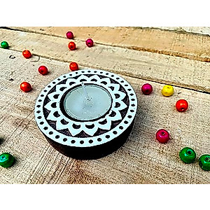 Wooden Block Stamp's Wooden Engraved Tealight Holders, Handcarved Tealight Holder, Wedding Gift