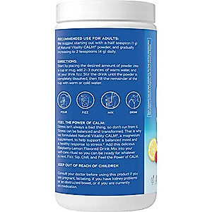 Natural Vitality Calm, Magnesium Citrate Supplement, Anti-Stress Drink Mix Powder - Gluten Free, Vegan, & Non-GMO, Raspberry Lemon, 16 oz