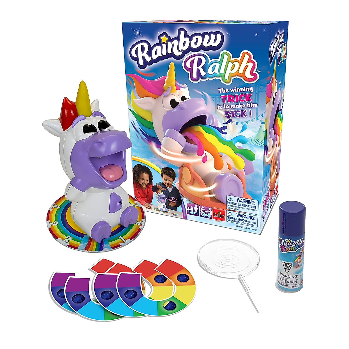 Rainbow Ralph - The Spin Him Around Until he Gets Dizzy and Ralphs Game! by Goliath, Multi Color