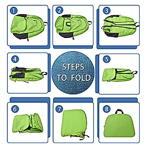 ZOORON Hiking Backpacks Foldable Lightweight Packable Backpack 30L Water Resistant Compact Folding Daypack for Travel