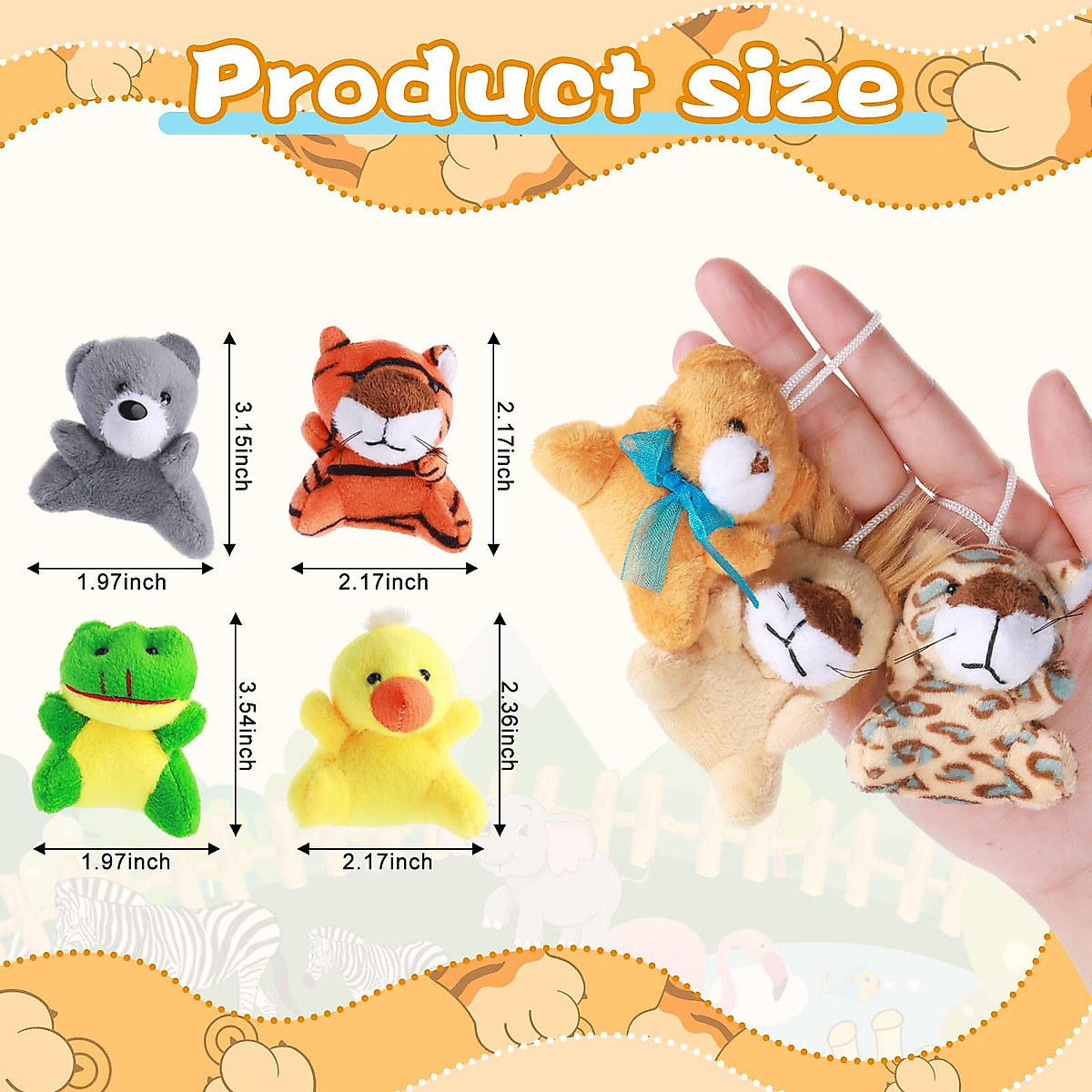 Skylety 60 Pack Mini Plush Animals for Christmas 30 Styles Bulk Mini Stuffed Animals Plush Toy Small Stuffed Keychain Cute Assortment for Carnival Prizes, Party Favor, Kindergarten Goodie Bag Fillers