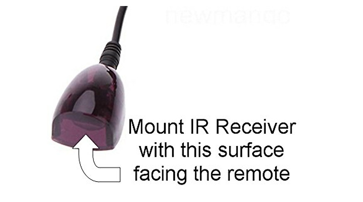 Inteset 38-56 kHz IR Receiver Extender for Cable Boxes & DVRs
