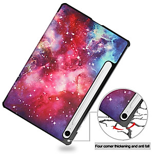 DWaybox Tablet Case for Samsung Galaxy Tab S9 FE SM-X510/X516B 10.9 inch, Folio Slim Smart Cover Lightweight Hard Shell Protective Case with Multi-Angle Stand -Stars