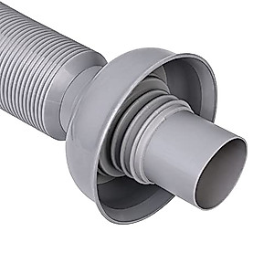 46 Inch Flexible Drainage Pipe Universal Kitchen Sink Drain Pipe Kit Tube S Trap, Bathroom Plumbing P Trap Tubing