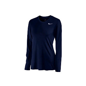 Nike Womens Dri-Fit Fitness Workout T-Shirt nk453182 419 (Large) Navy