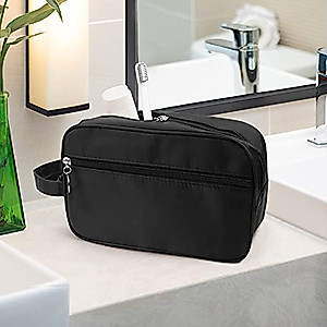 YEEPSYS Toiletry Bag for Men, Water Resistant Mens Shaving Bag for Travelling, Travel Dopp Kit for Toiletries Accessories (Black)