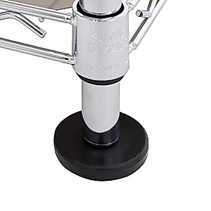 Seville Classics Closet Garment Organizer with Metal Hanging Rod Wardrobe Storage System w/Steel Shelves for Clothes, Shirts, Jackets, Coats, Blankets, Shoes, 58" to 83" W x 14" D x 72"